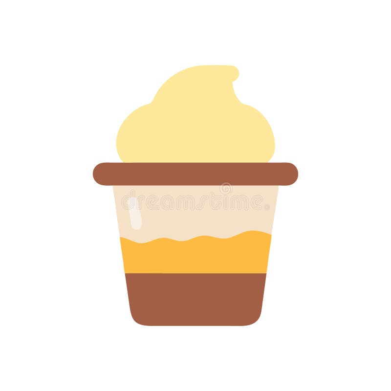 Artistic Vanilla Pudding Cup Design Stock Vector - Illustration of ...