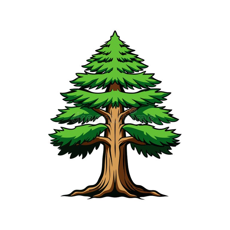Artistic Bald Cypress Tree Vector Design Stock Photo - Illustration of ...