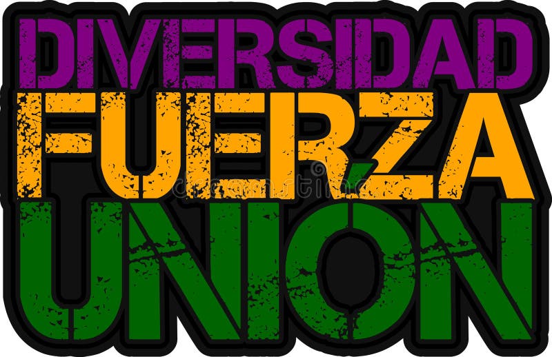 Diversity Strength Unity Lettering Vector Art Stock Vector ...