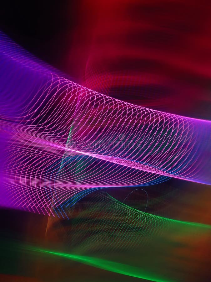 Artistic Vertical Illustration of Colored Thin Lines in Spiral Forms ...