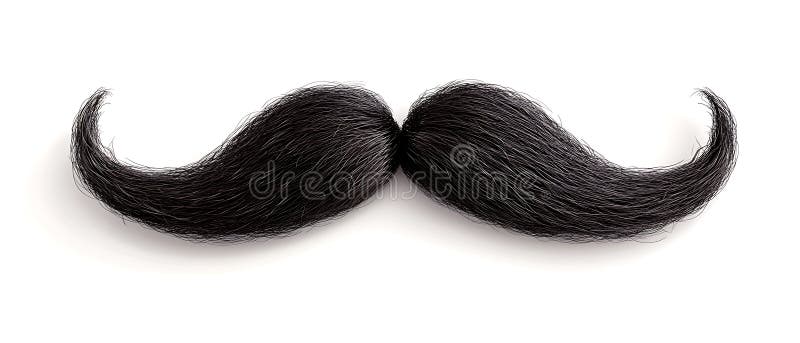 Artistic View of a Large Mustache with Elegant Curve Stock Illustration ...
