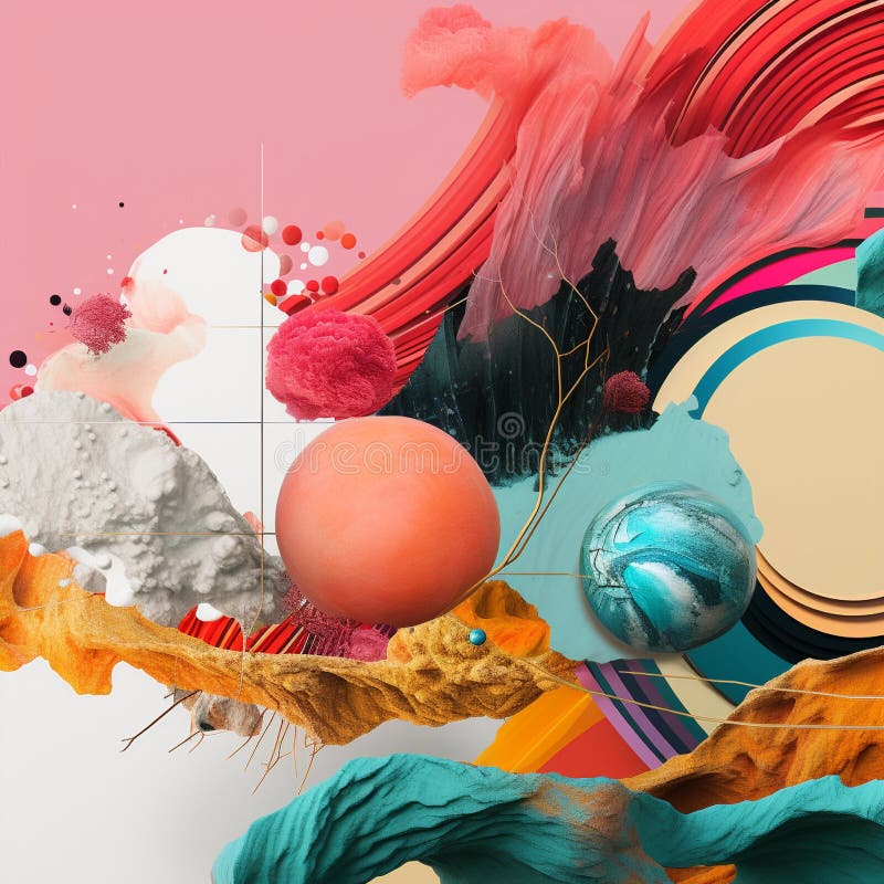 Artistic Vision: Abstract Moodboard Exploration Stock Photo - Image of ...