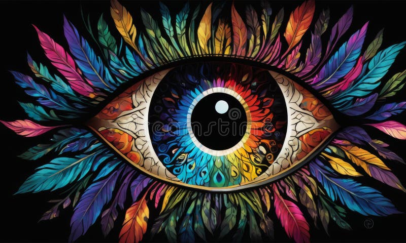 Artistic Visionary Eye Illustration Stock Image - Image of unique ...