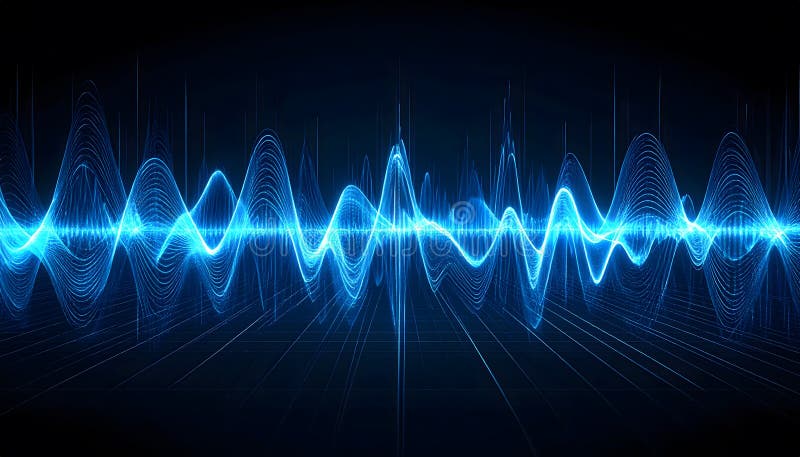 Artistic Visual Waveforms of Audio Frequencies Stock Illustration ...