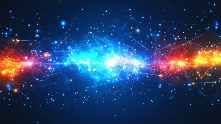 This Artistic Visualization Features a Dynamic Blend of Warm and Cool ...