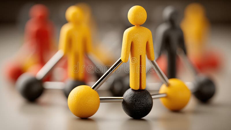 Artistic Visualization of a Group of People Surrounded by Orange and ...