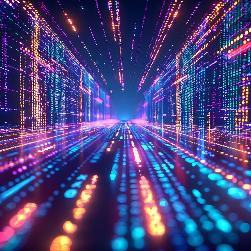 Artistic Visualization of Heavy Data Transfer Technological Design with ...