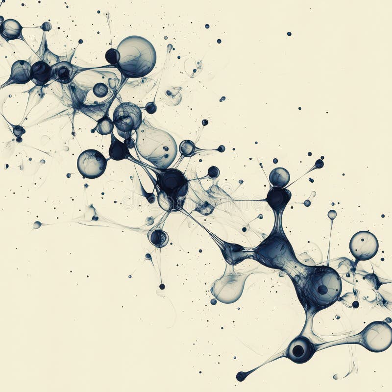 Abstract Molecular Structure with Spherical Forms Stock Photo - Image ...