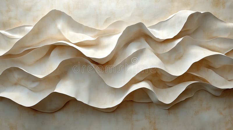 Artistic Wall Design Featuring a Dynamic Wave Pattern Stock Photo ...