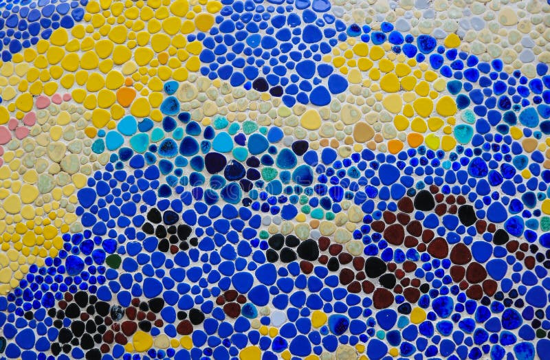 Colored Ceramics, Mosaic, Wall Stock Photo - Image of artistic, fabric ...