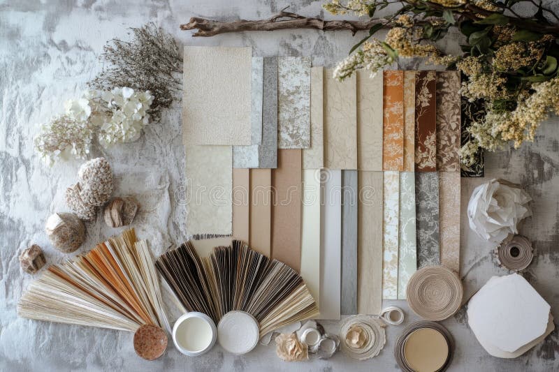 Artistic Wallpaper Sample Display Stock Illustration - Illustration of ...