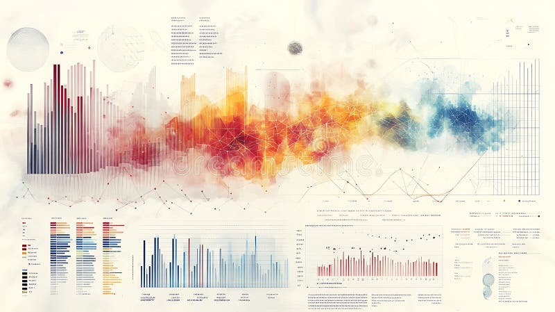 Watercolor Infographic Templates for Business Stock Vector ...