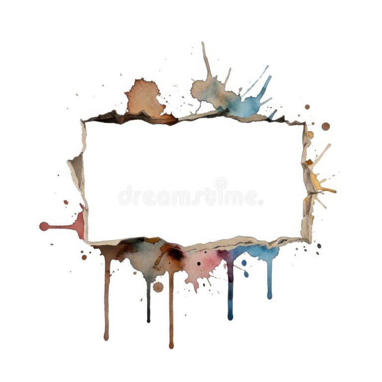 Watercolor Dripping Border Stock Illustrations – 635 Watercolor ...