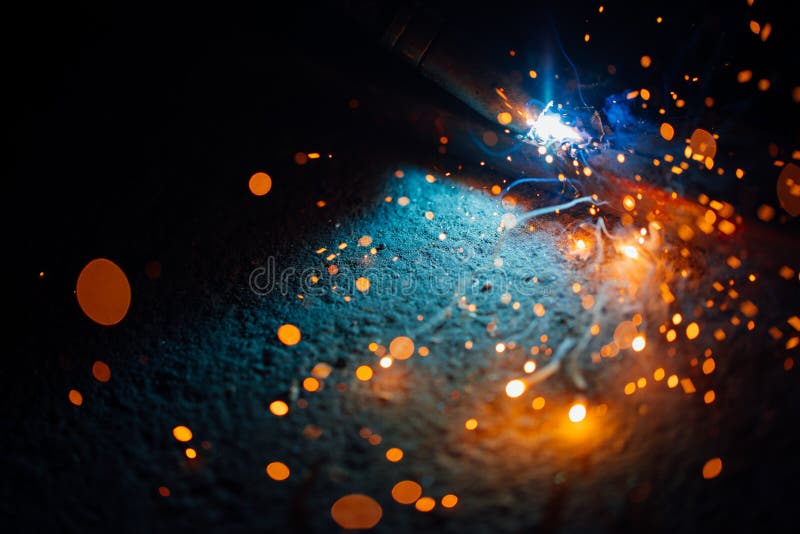 Artistic Welding Sparks Light Stock Photo - Image of electricity ...