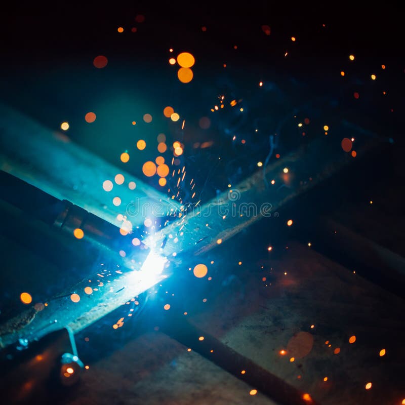 Artistic Welding Sparks Light, Industrial Background Stock Image ...