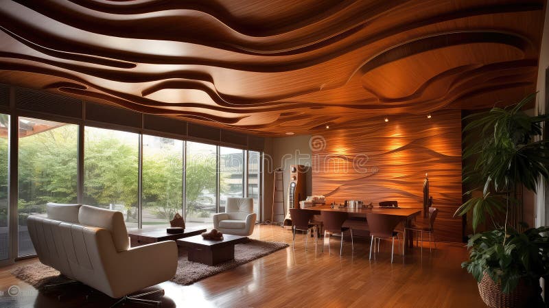 Artistic wood ceiling stock illustration. Illustration of texture ...