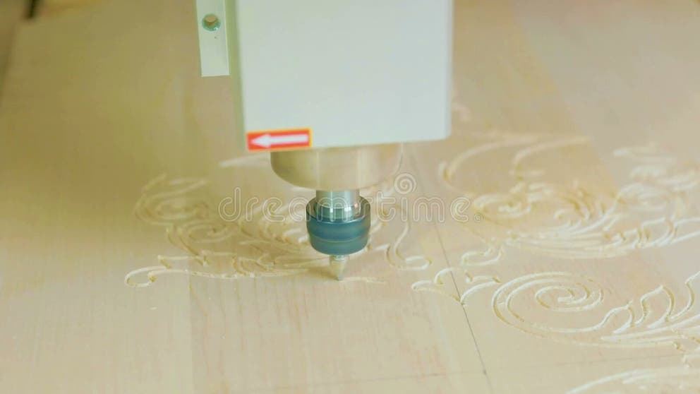 Artistic Wood Processing, Computer-controlled Precision Stock Photo ...