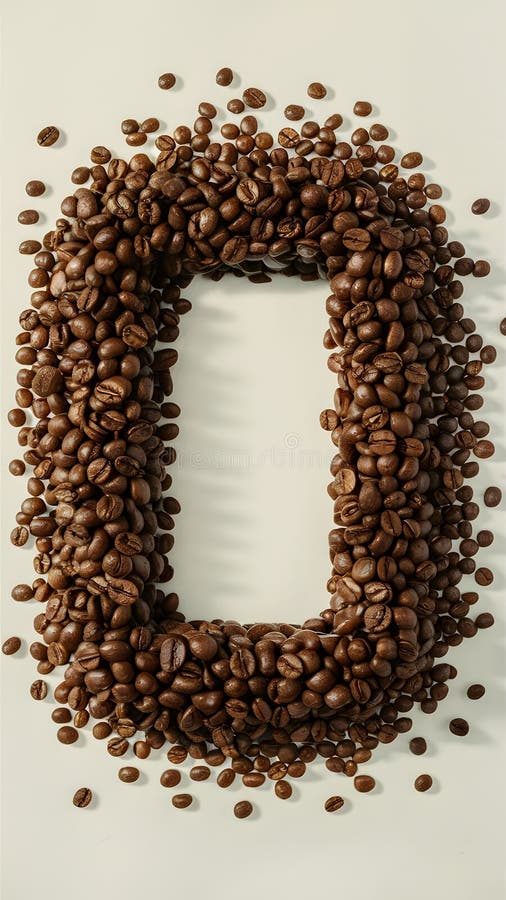 Artistically Arranged Roasted Coffee Bean Frame on a Pristine ...