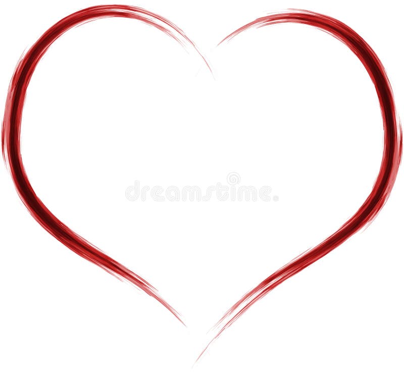 Artistiek hart vector illustratie. Illustration of etiket - 21466726