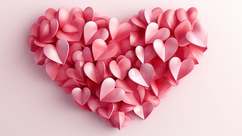 Artistry of Abstract Blur Gradient Heart Shape in Pink Color Background ...