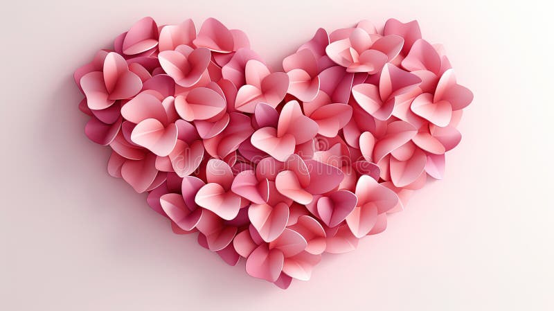 Artistry of Abstract Blur Gradient Heart Shape in Pink Color Background ...