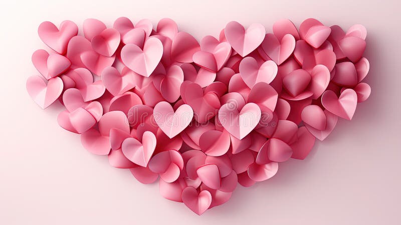 Artistry of Abstract Blur Gradient Heart Shape in Pink Color Background ...