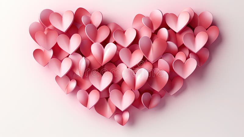 Artistry of Abstract Blur Gradient Heart Shape in Pink Color Background ...