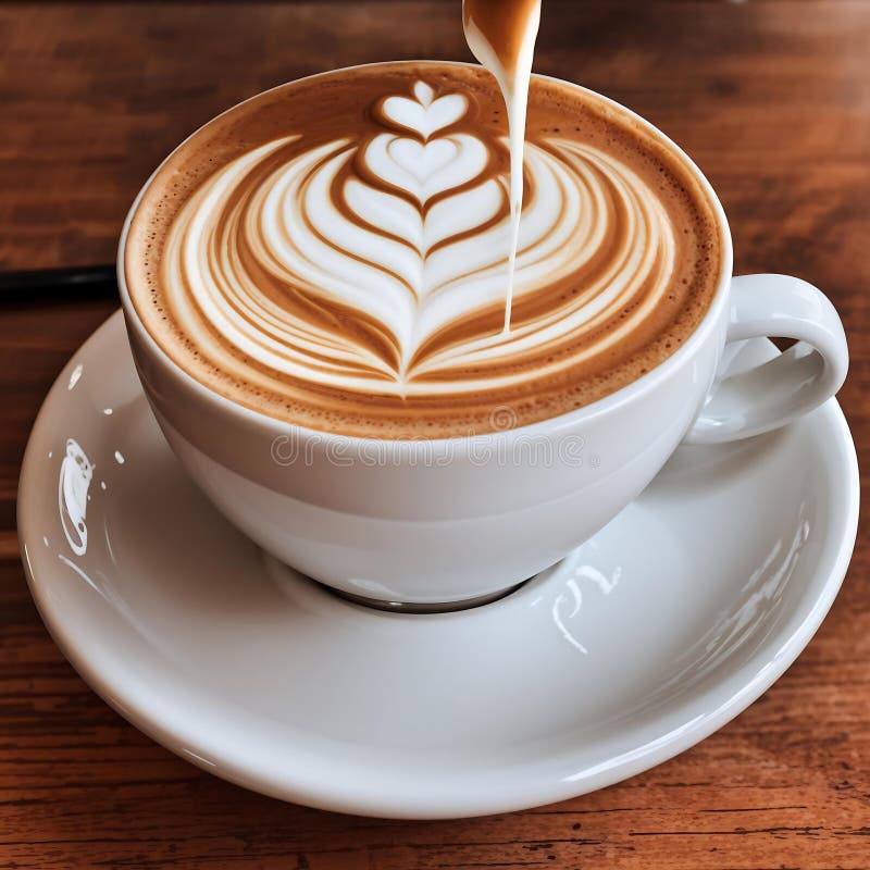 Artistry in Every Sip. Close Up Capture of Exquisite Latte Art Design ... Artistry in Every Sip. Close Up Capture of Exquisite Latte Art Design ...