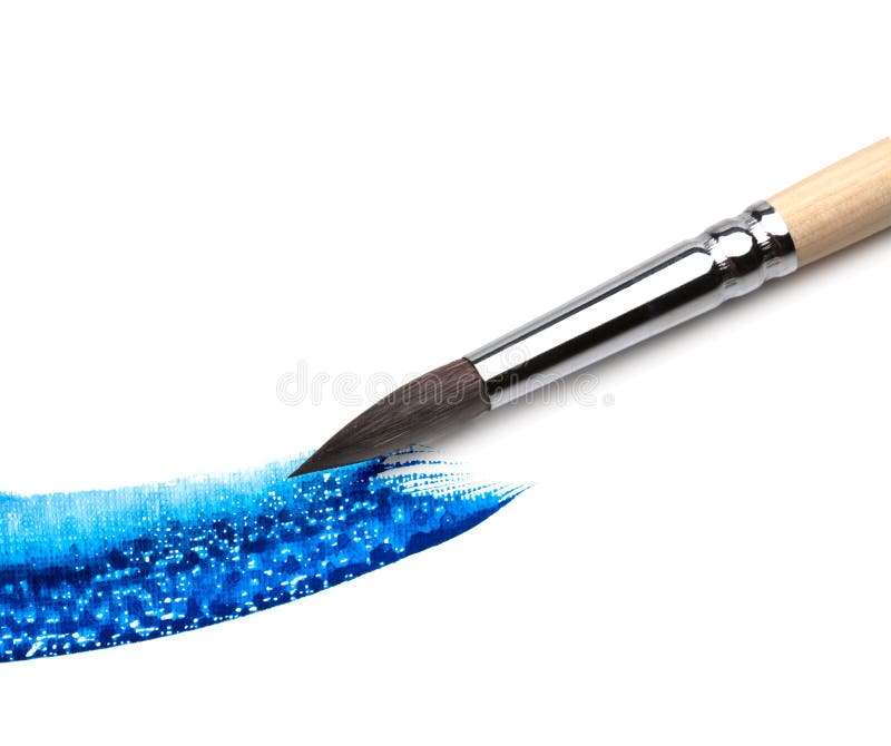 Blue Paintbrush 2 stock photo. Image of brush, paintbrush - 47104