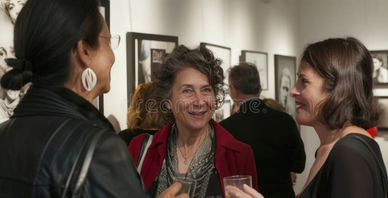 Artists Celebrating a Successful Gallery Opening Stock Photo - Image of ...
