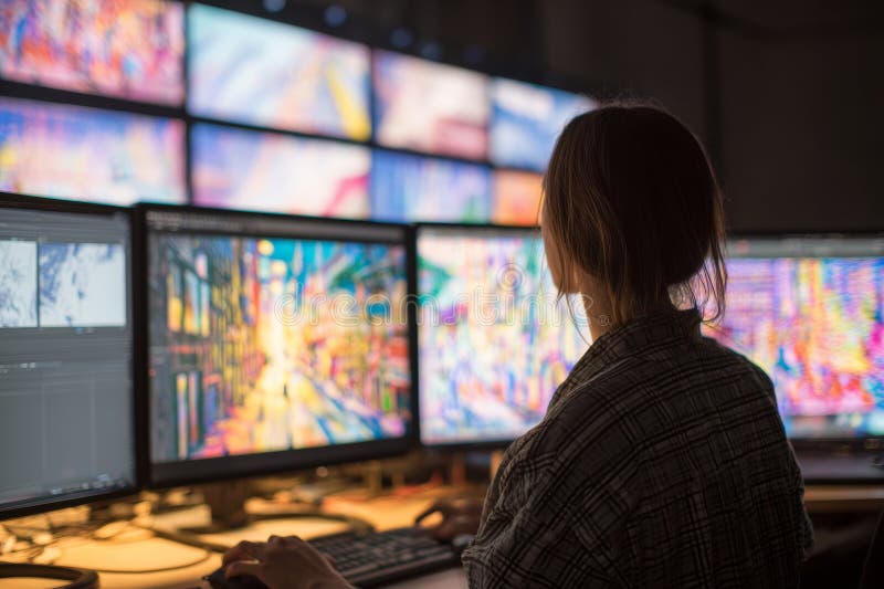 Artists Collaborate in a Creative Studio Surrounded by Multiple ...