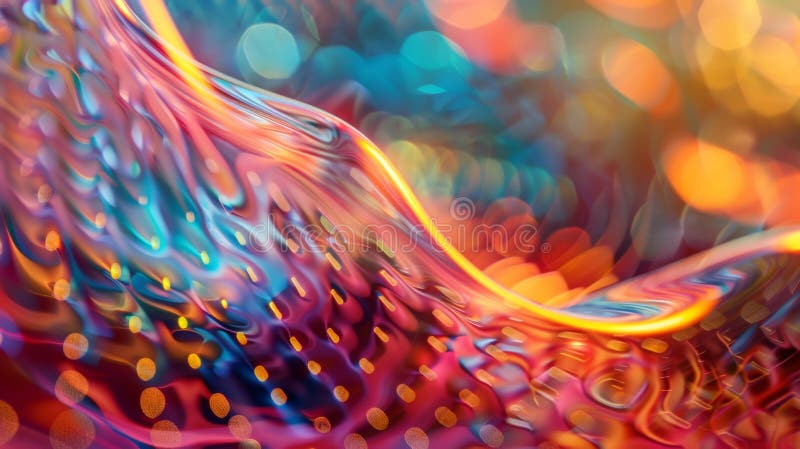 An Artists Colorful Interpretation of Gravity Waves through an Abstract ...