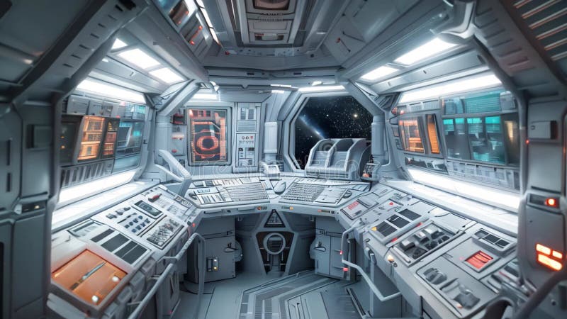 Artists Depiction of a High-tech Space Station with Advanced Control ...