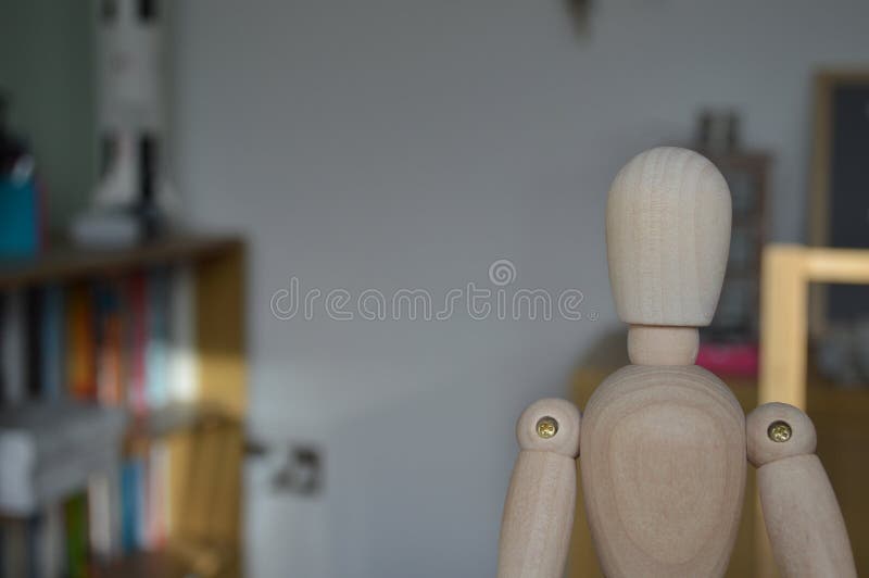 Artists Dummy Facing the Camera with Room Out of Focus Behind Stock ...