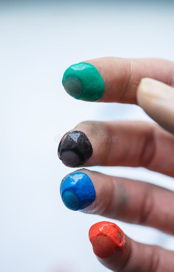 Artists hand painting stock photo. Image of draw, brush - 16899692