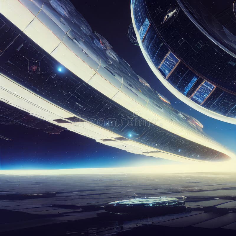 An Artists Imaginative Representation of a Futuristic Space Station ...