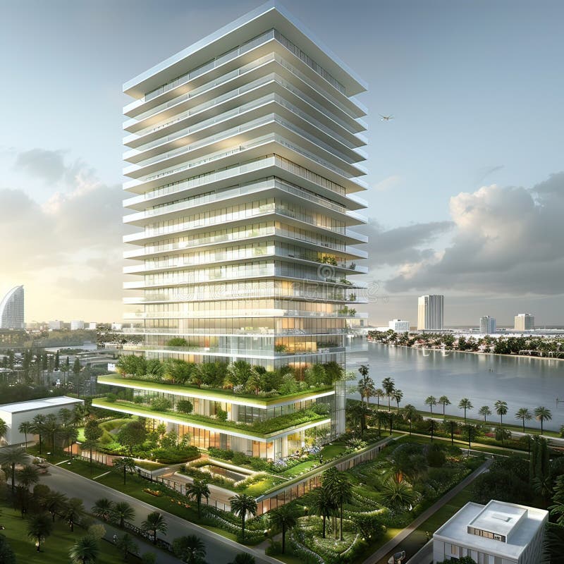 An Artists Interpretation of a Towering Structure Featuring Numerous ...