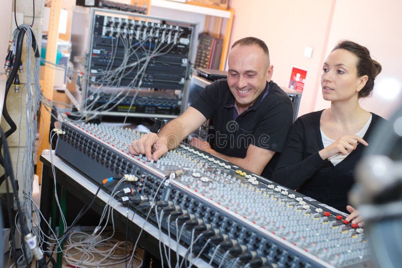 Artists Producing Music in Their Home Sound Studio Stock Photo - Image ...