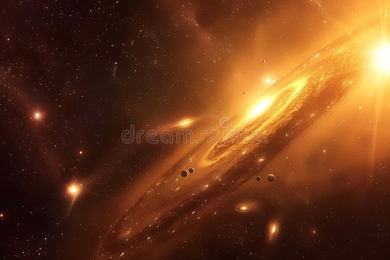 An Artists Rendering of a Distant Star System Stock Image - Image of ...
