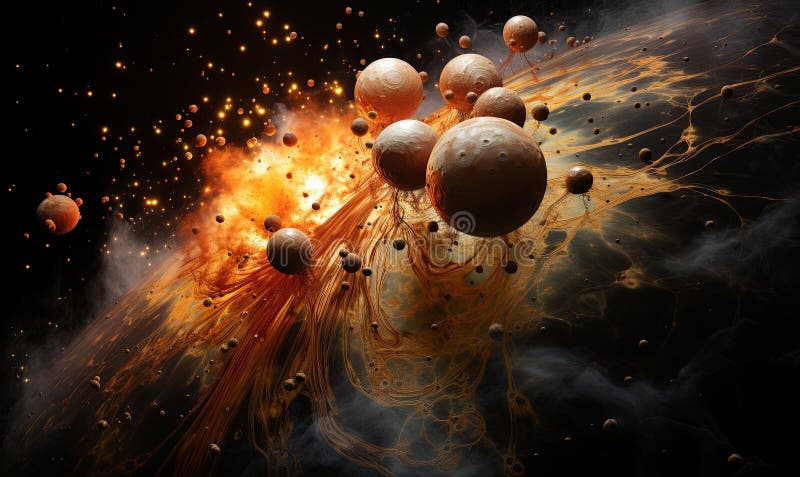 Artists Rendering of Planets within Space Stock Image - Image of ...