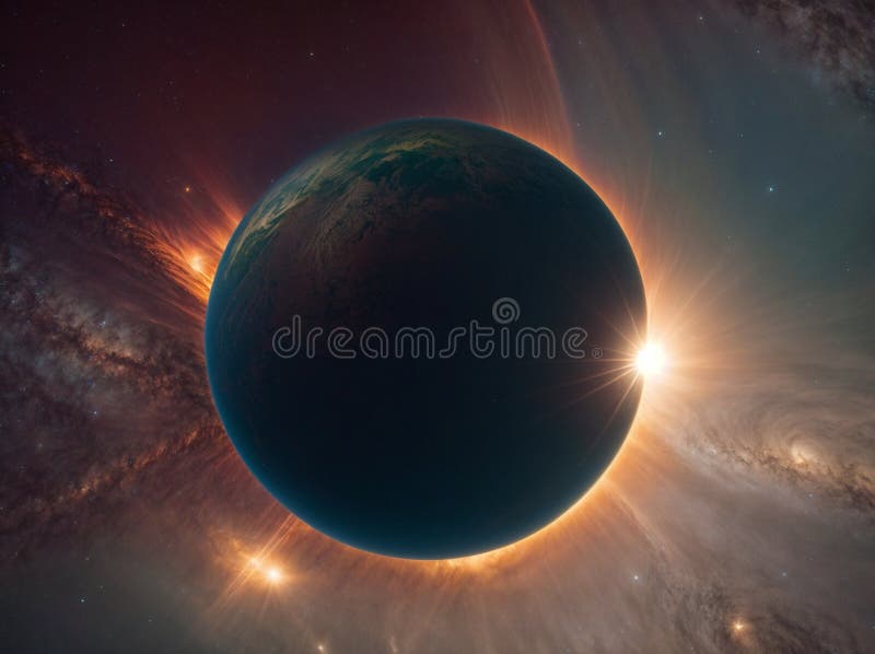 Artists Rendering of Solar System with Sun-like Object. Generative AI ...