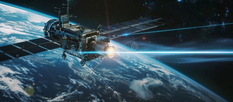 Artists Rendering of a Space Station in Orbit Stock Photo - Image of ...