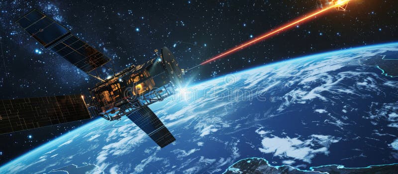 Artists Rendering of a Space Station in Orbit Stock Image - Image of ...