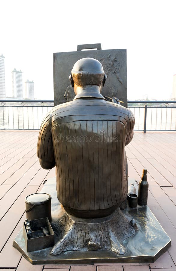 Statue at the Side of River Nieuwe Maas in Rotterdam To Remember All ...