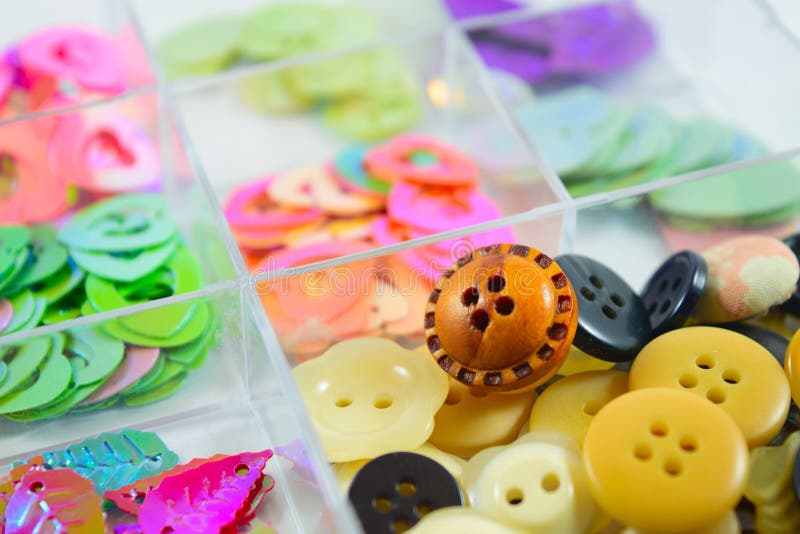 Arts and craft buttons 1 stock photo. Image of stick - 104097462
