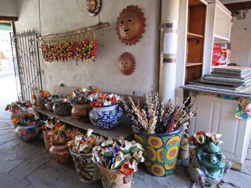 Arts and Crafts in Santa Fe, New Mexico Stock Photo - Image of object ...