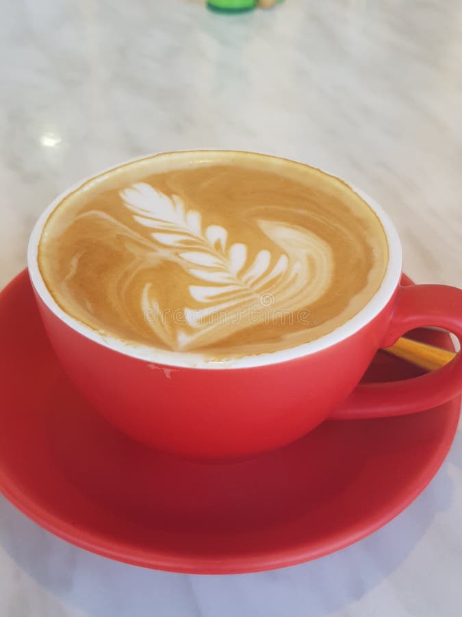 The Arts of How To Make Decorations To Your Coffee Stock Image - Image ...