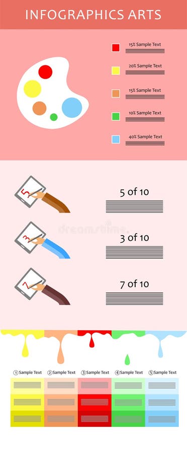 The arts infographics stock vector. Illustration of statistics - 66674922