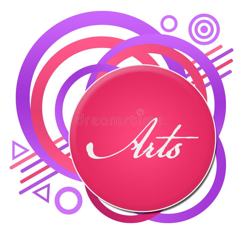 Arts Random Pink Purple Rings Elements Stock Illustration ...