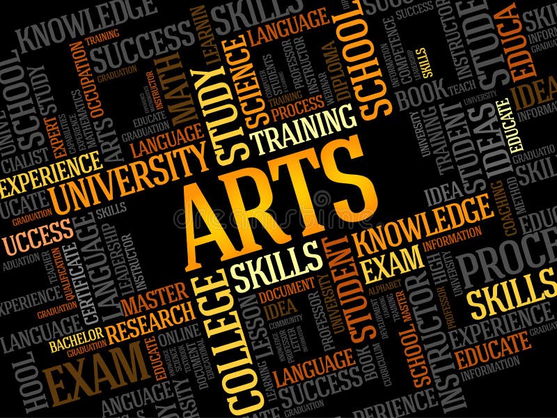 ARTS word cloud stock illustration. Illustration of artist - 201665460